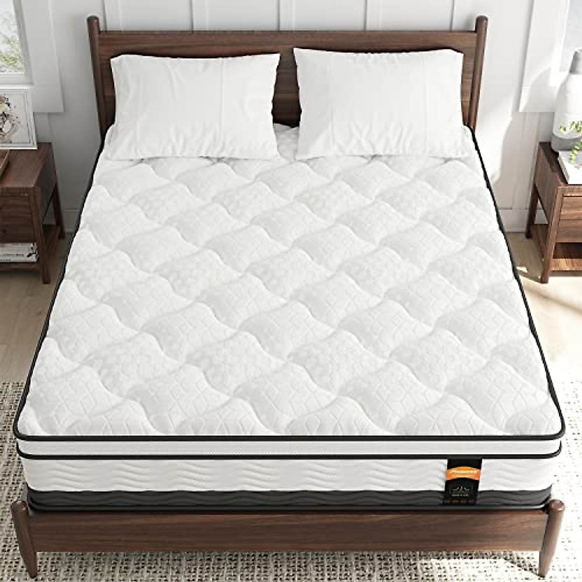 Maxzzz King Mattress in a Box 14 Inch Bamboo & Gel Infused Memory Foam Pocket Spring Hybrid Mattress - Medium Firm - Pressure Relief - Made in USA - CertiPUR-US Certified