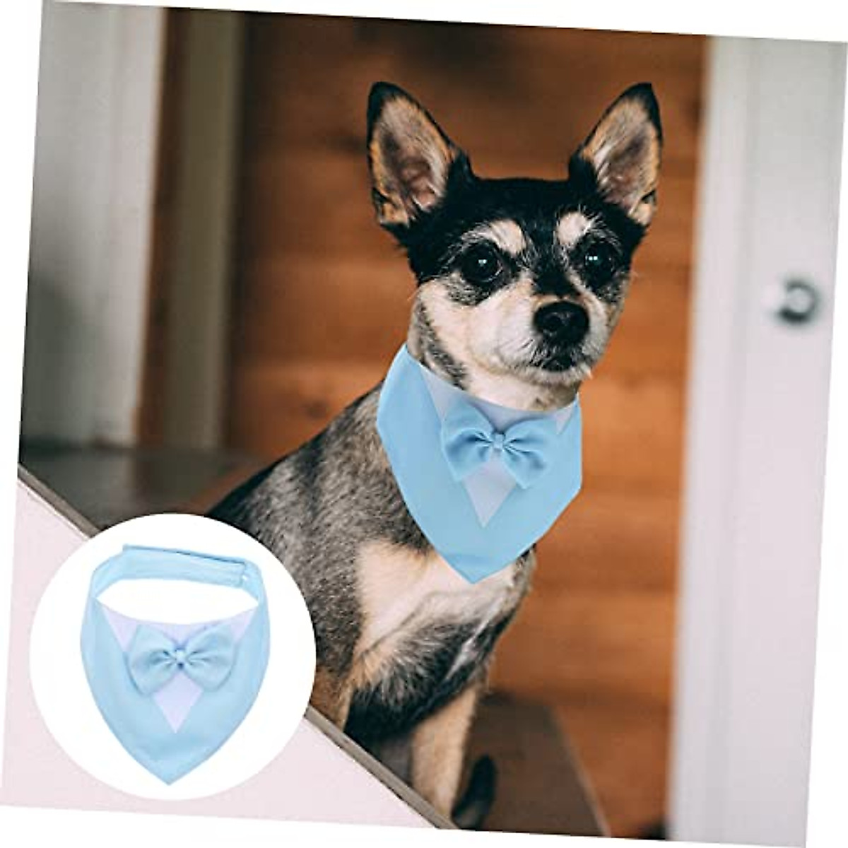 Mipcase 3pcs Decorative Tuxedo Pets Kerchief Valentines Cat Adjustable Holiday Cool Cats Kitten Small Tie Dogs Puppy Towel Scarf Bibs Washable Delicate Dog Large Suit Collar Bow Bandana