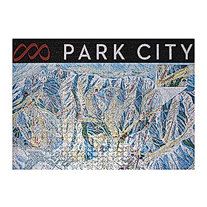 1000 Piece Jigsaw Puzzle Park City Ski Resort Utah - for Adults, Families, Skiing and Hiking Enthusiast - Mtns Co