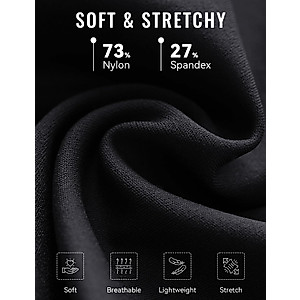 BALEAF Women's 12" Bermuda Shorts Long Shorts Knee Length Running Walking Workout Athletic Stretch Pockets Black L