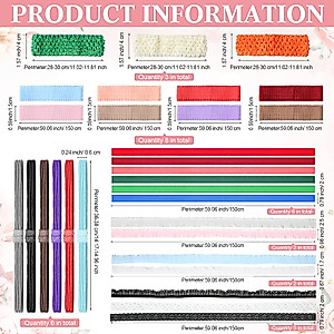 Geosar Baby Shower Games DIY Headband Making Kit Include Wooden Game Sign 60 Elastic Cute Flowers Hairbands 10 Round Fabrics with Tape for Baby Shower Guest Games(Greenery)