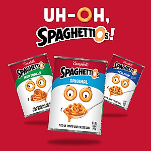 SpaghettiOs Original A to Z's Canned Pasta, Healthy Snack for Kids and Adults, 15.8 OZ Can (Pack of 12)