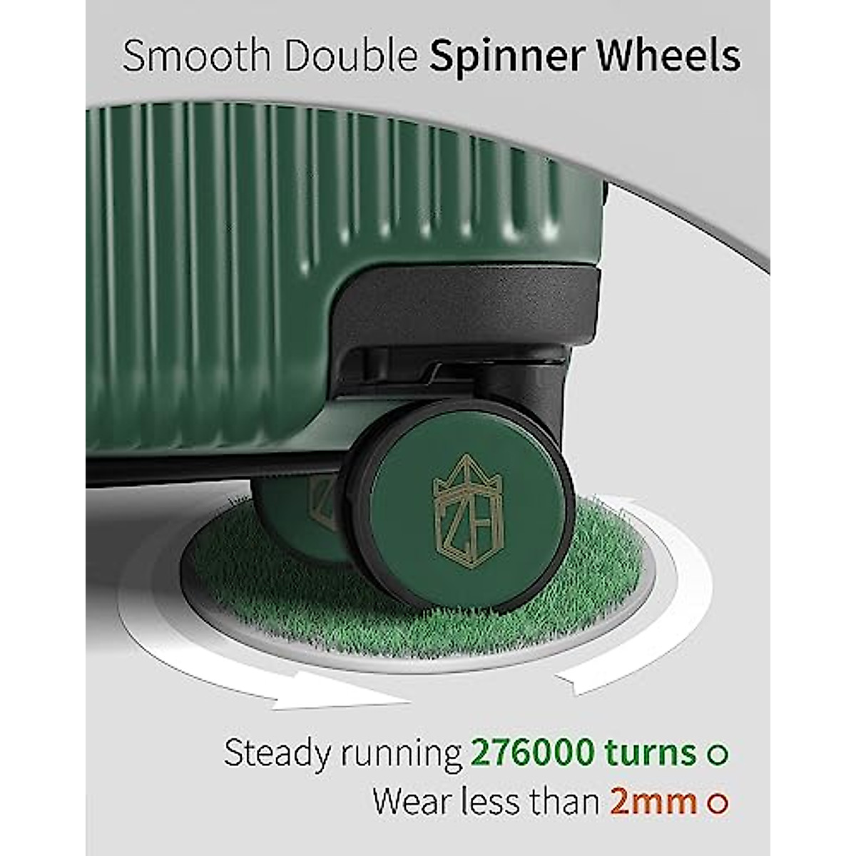 Zitahli Carry on Luggage, Expandable Luggage Suitcase, PC Hard Case Luggage with TSA Lock Spinner Wheels YKK Zippers, 20in (Green)