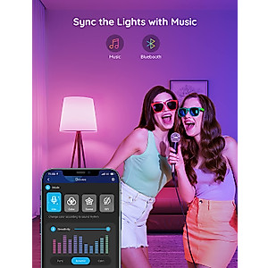 Govee Smart Light Bulbs, WiFi Bluetooth Color Changing Light Bulbs, Music Sync, 54 Dynamic Scenes, 16 Million DIY Colors RGB Light Bulbs, Work with Alexa, Google Assistant & Govee Home App, 4 Pack
