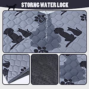 JUMEIHUI Washable Pee Pads for Dogs, Reusable Pee Pads for Dogs Non Slip,Pet Supplies Dog Pee Pads Extra Large,Playpen,Indoor 31X36 Inch(pack of 2)