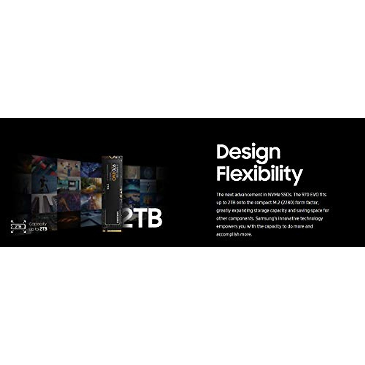 SAMSUNG (MZ-V7E500BW) 970 EVO SSD 500GB - M.2 NVMe Interface Internal Solid State Drive with V-NAND Technology, Black/Red