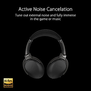 ASUS ROG Strix Go BT Gaming Headset (AI noise-canceling microphone, Hi-Res Audio, Active Noise Cancellation, Bluetooth, 3.5mm, Compatible with Laptop, PS5, Nintendo Switch and Smart Devices)