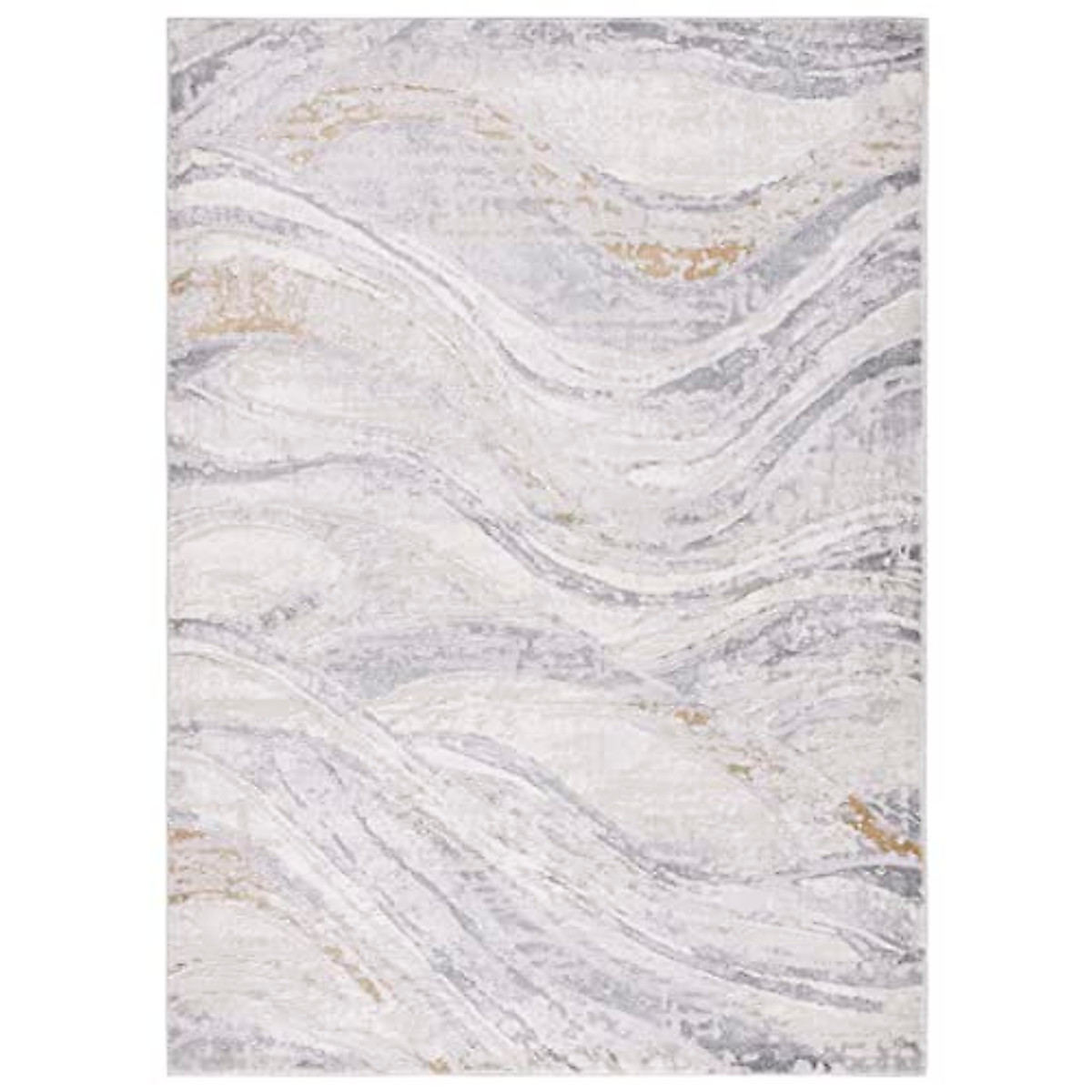 Safavieh Palma Collection 5'5" x 7'7" Beige/Light Grey PAM310A Modern Contemporary Abstract Non-Shedding Area Rug