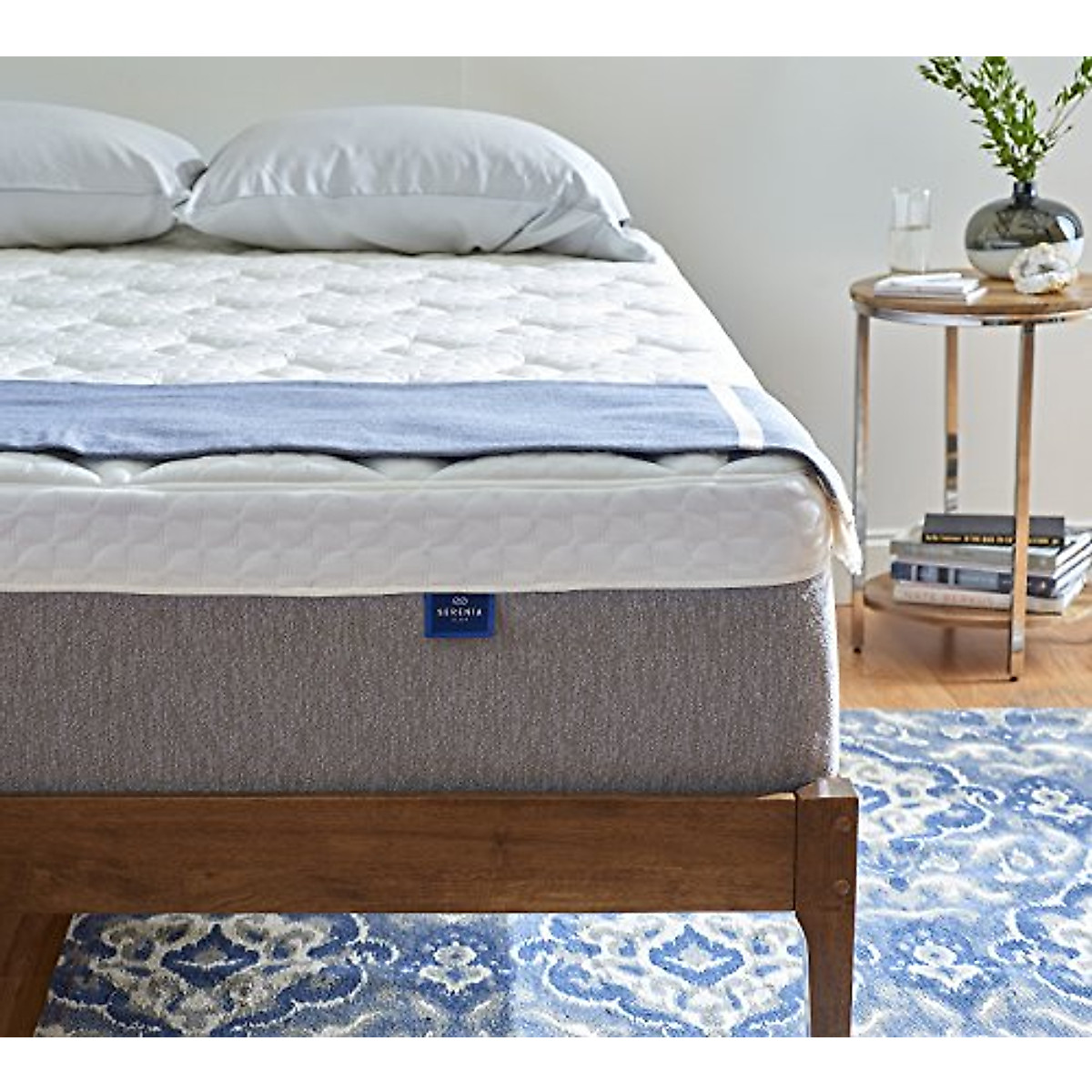 Serenia Sleep 14 Inch Quilted Sculpted Plush Gel Memory Foam Mattress -Queen