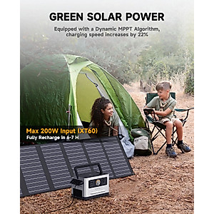 Egretech Sonic 1200W Portable Power Station, Solar Generator 1200W, 999Wh Backup Lithium Battery, 1.67H to Full Charged, with 8 Output Ports for Outdoor, Camping RVs Van Emergency(Peak 2400W)