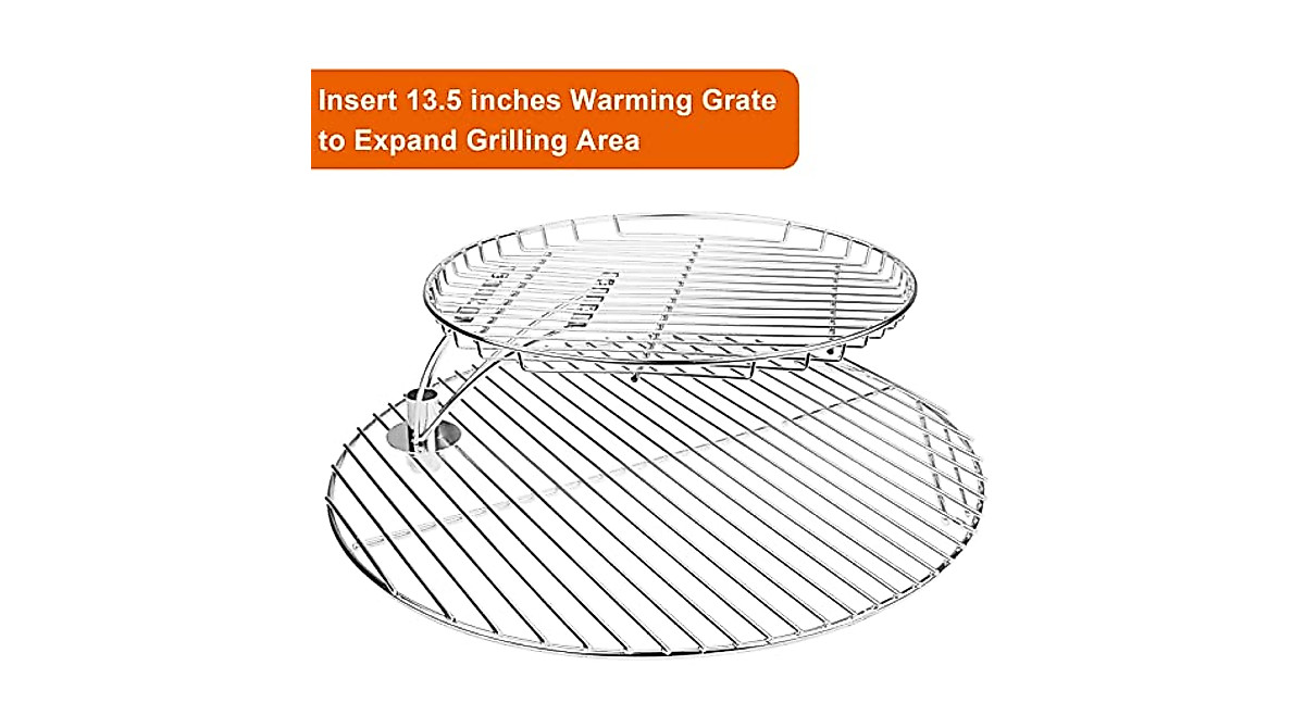 Grisun 19.5-Inch Stainless Steel Grill Grate for Kamado & Kettle Grills