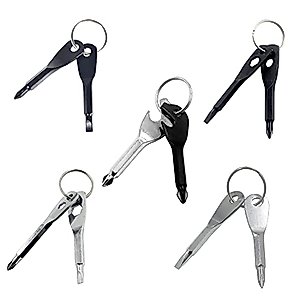 DSSBEFY Portable Keychain Screwdriver Set2 in 1,4 in 1,bottle opener, including Flathead Screwdriver,Phillips Screwdriver and Wrench tool,good stocking stuffers,Men's Keychain Screwdriver gift