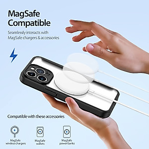 DUX DUCIS Case for iPhone 13 Pro Case Wallet Compatible with Magsafe, Shockproof Full Protective Flip Folio Wallet Case with RFID Blocking Card Slot PU Leather Cover for iPhone 13 Pro(6.1", Black)