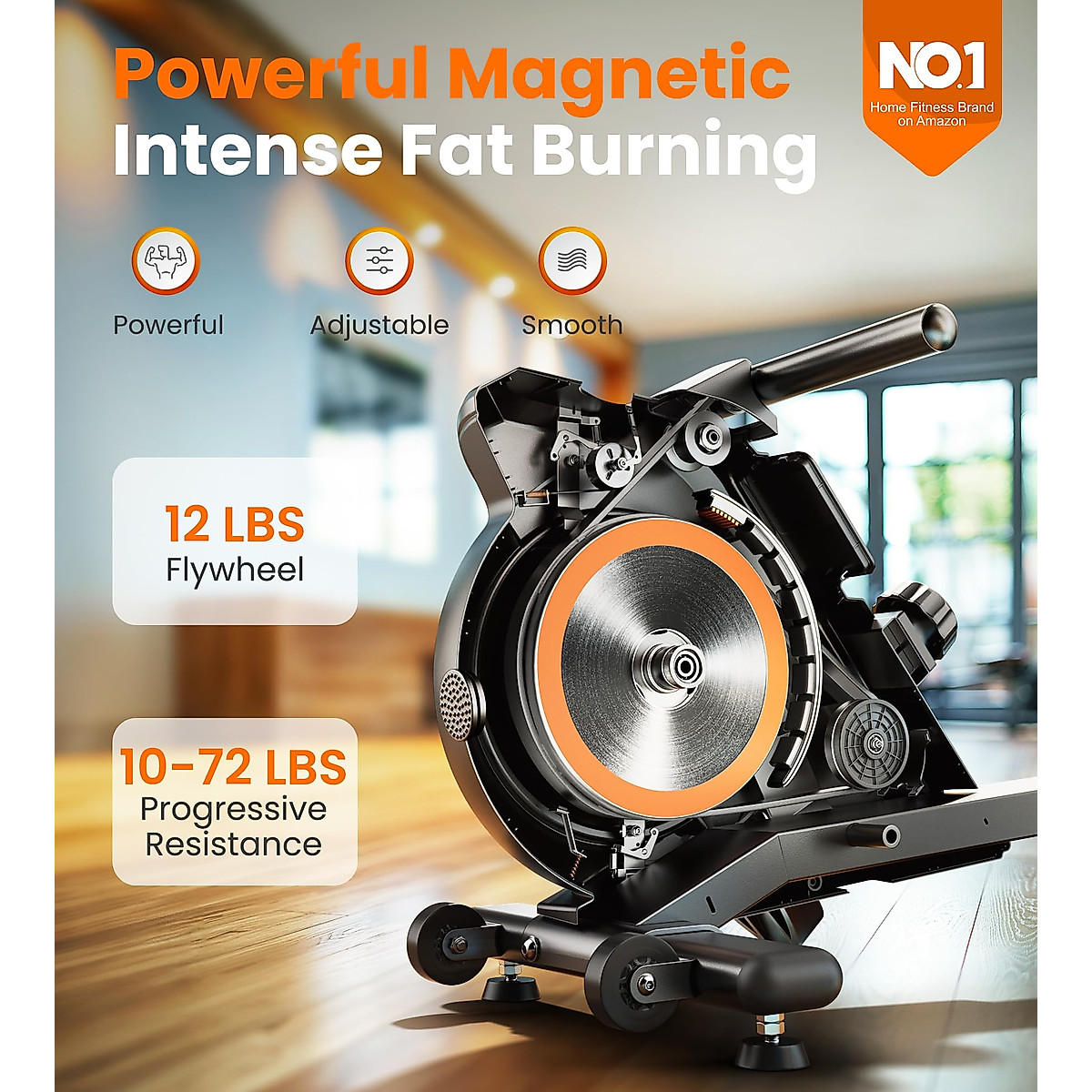YOSUDA Magnetic Rowing Machine 350 LB Weight Capacity - Rower Machine for Home Use with LCD Monitor, Tablet Holder and Comfortable Seat Cushion-New Version