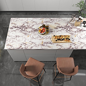 VIOPVERY White Marble Wallpaper Peel and Stick 15.7"x393" White Wall Paper Pull and Stick Contact Paper for Countertops Waterproof Self-Adhesive Marble Contact Paper for Kitchen Desk Cabinet Decor