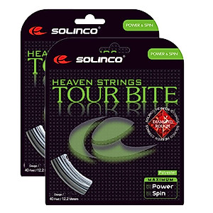 Solinco Tour Bite Diamond Rough Tennis String - 2 Packs - Choice of Gauge (17 Gauge (1.20))