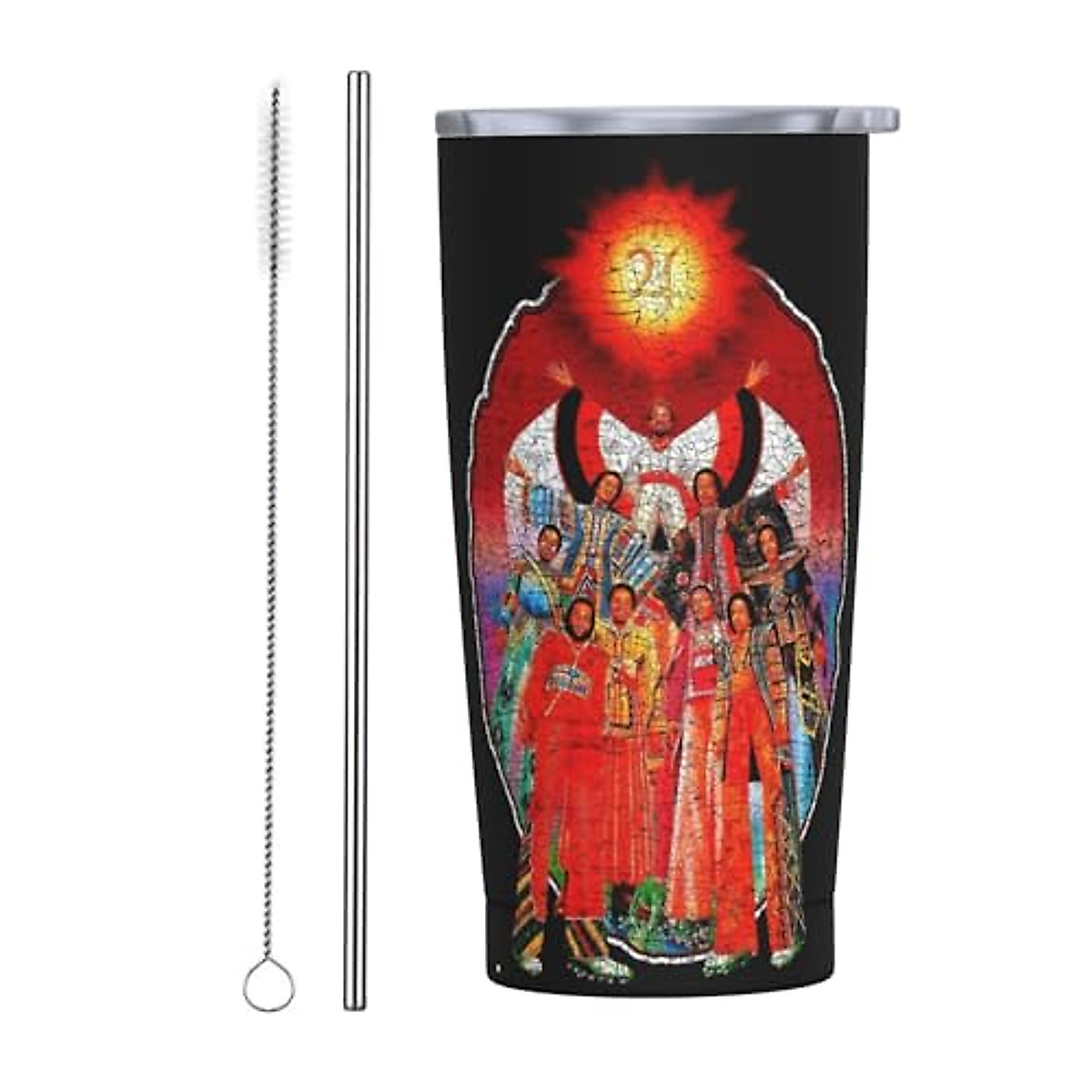 HIKTIEK Earth Wind Musics Fire Stainless Steel Insulated Car Sippy Cup With Lid Travel Mug for Cold Hot 20 oz