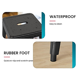 PayLessHere 24 Inch Metal Bar Stools Set of 4 Metal Stackable Stools Metal Bar Stools Backless Metal Counter Bar Stools Metal Dining Chairs for Indoor Outdoor