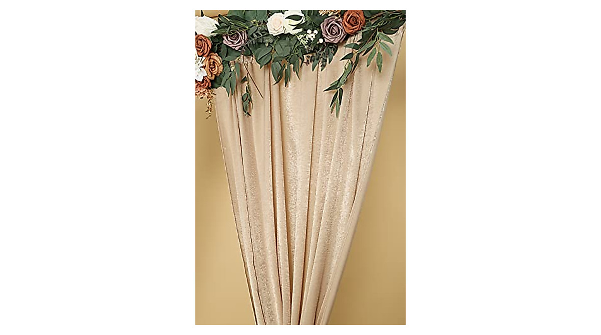 Beige Velvet Wedding Backdrop - 4.8x10 Feet Panels