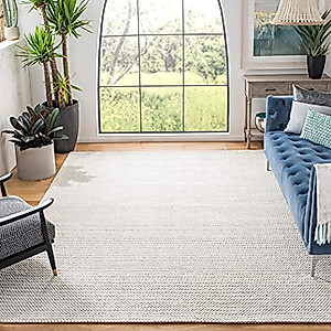 SAFAVIEH Marbella Collection 9' x 12' Light Brown / Ivory MRB392T Handmade Premium Wool Area Rug