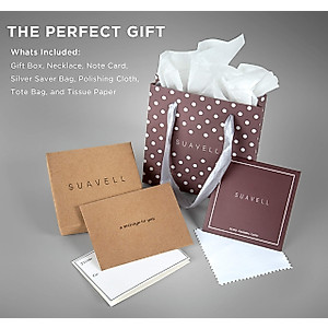 Suavell Mother Daughter Necklace. Sterling Silver Necklace for Women. Mom Gifts. 2 Circle Necklace Pendant on Dainty Necklace Chain. Minimalist Jewelry, Daughter Gift from Mom, Birthday (Maroon)