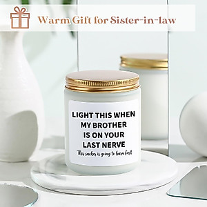 Sister in Law Gifts, Sister in Law Mother's Day Gifts, Happy Birthday Gifts for Sister in Law, Funny Christmas Valentines Wedding Gifts for Sister in Law, Future Sister in Law-Lavender Scented Candle
