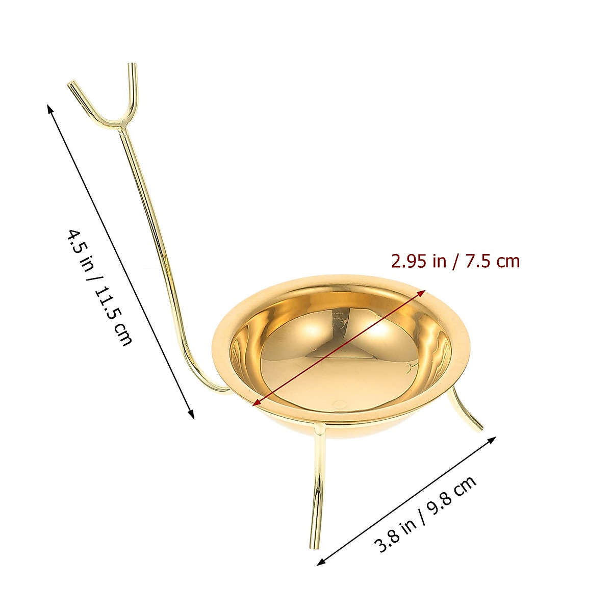 Hemoton Standing Spoon Rest Stainless Steel Spoon Rset Spoon Ladle Holder Scoop Storage Rack Skimmer Spoon Stand Kitchen Utensil Organizer for Home Restaurant Coffee Spoon Holder