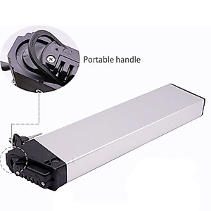 HJGHY Folding Bike Batteries 36V 48V 15AH E-Bike Lithium Battery with BMS Protection Board and Charger Bike Pedelec Battery, for Electric Bicycle 250W/350W/500W/750W/1000W Motors,48v,430MM