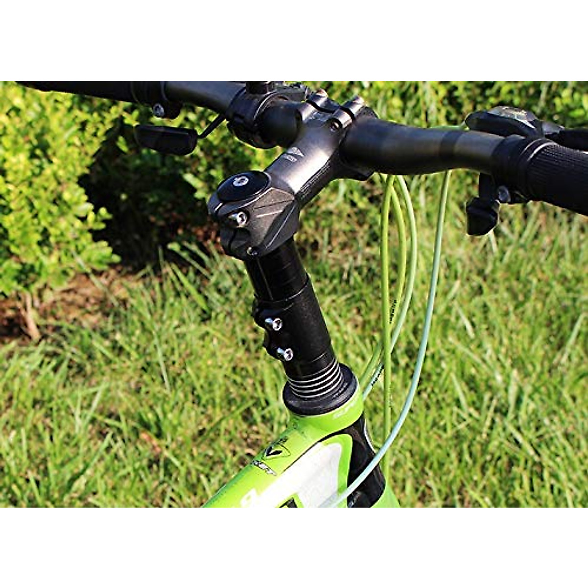 WIROJ BlueSunshine Bike Handlebar Riser Bicycle Fork Stem Raiser Extender Head Up Raiser Aluminum Alloy (Black)