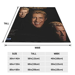 Flannel Blanket Porter Wagoner Soft Lightweight Throw Blanket Warm Durable Sofa Couch Decor Beding 50"X40"