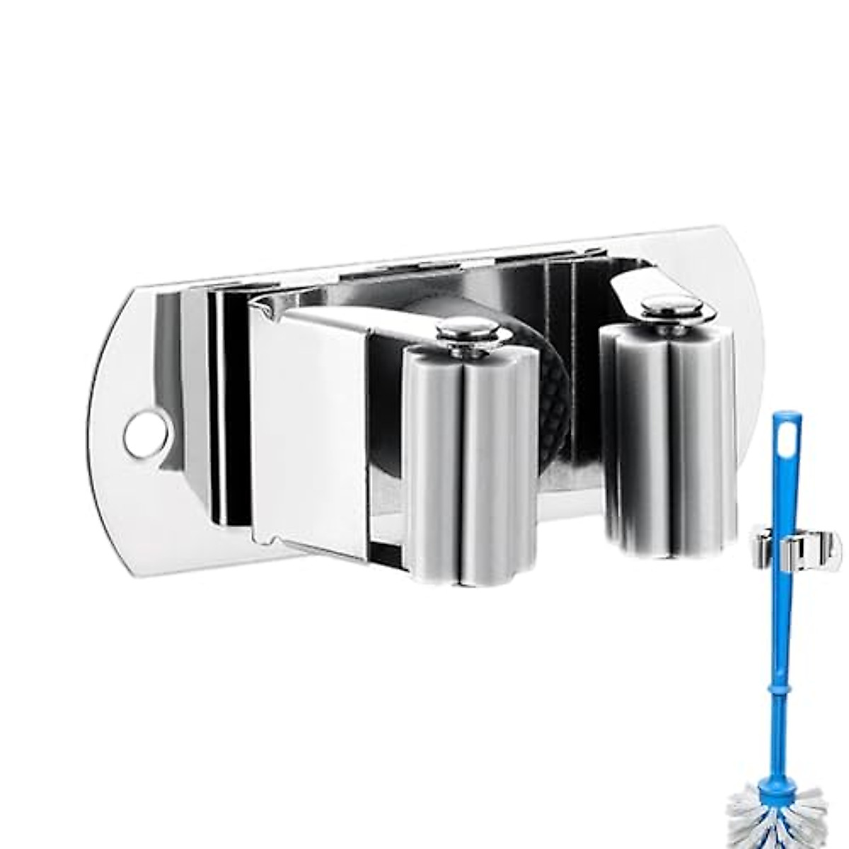 Broom and Mop Hanger - Mop and Broom Holder, Rake Shovel Mop Hanger | Stainless Steel Garage Organization and Storage Utility Rack, Wall Mount Garden Tool Organizer for Home Garage Storage Systems