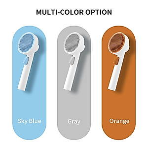 Cat Brush Self Cleaning Slicker for Indoor Shedding Short Haired Dogs Grooming Supplies for Long Hair Pet Comb Essentials Tools for Pitbulls Removes Matted Fur and Loose Undercoat Set (Orange)