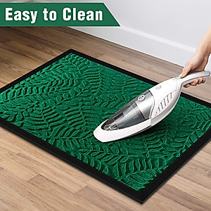 AMAGABELI GARDEN & HOME Large Outdoor Door Mats Rubber Shoes Scraper 36" x 24" for Front Entrance Outside Doormat Patio Rug Dirt Debris Mud Trapper Waterproof Low Profile Washable Carpet BG037