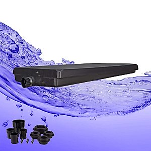 RecPro 35 Gallon Black Waste Water RV Holding Tank with Sensors 54" x 32" x 7" | Fitting Kit Included | Made in America