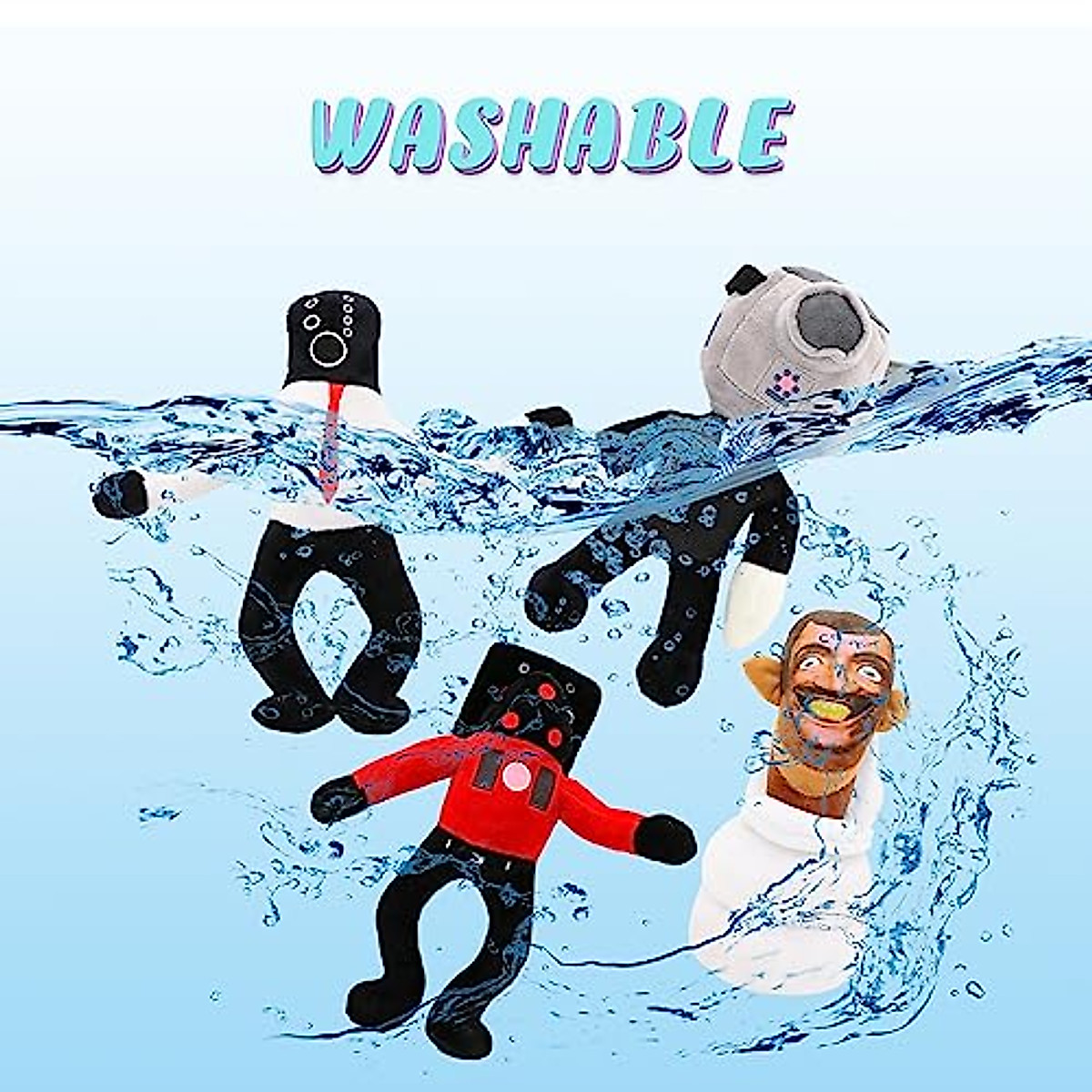 novcit 11 Inches Skibidi Toilet Plush, Speakerman Cameraman Plushies Toys Toy Stuffed Animal Plushie Doll Stuffed Plushie Doll Toys Collectible Gifts for Kids Fans (A-Skibidi Toilet)