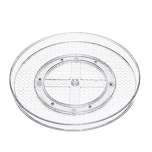 Amazon Basics Clear Lazy Susan Turntable Organizer, 12-Inch, 2-Pack