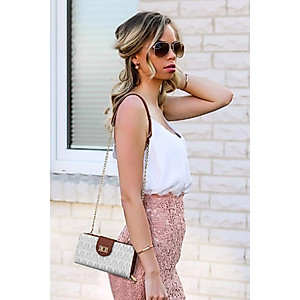 MKP COLLECTION Women Fashion Small Crossbody Shoulder Bag Cell Phone Zip Wallet Purse and Handbags Clutch with Credit Card Holder and Chain Strap