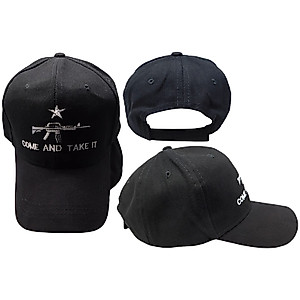 Trade Winds M-4 Come and Take It Cati Black Cotton Adjustable Embroidered Baseball Hat Cap