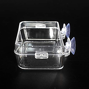 Fuongee Reptile Gecko Feeder Dish Bowl Chameleon Worm Anti-Escape Bowl Suction Cup Feeder for Reptiles, 1 Feeder and 2 Feeding Tong