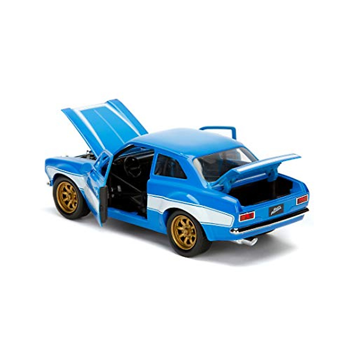Jada Toys 1:24 Fast & Furious - Brian's Ford Escort RS2000 Mk1, Blue With White Stripes