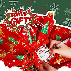 Kidtion Large Christmas Gift Bags - 36'' x 44'' Reusable Holiday Bags for Gifts, Durable Christmas Bags & Jumbo Christmas Gift Bags, Reusable Holiday Gift Bags & Party Favor Bags (4 PCS)