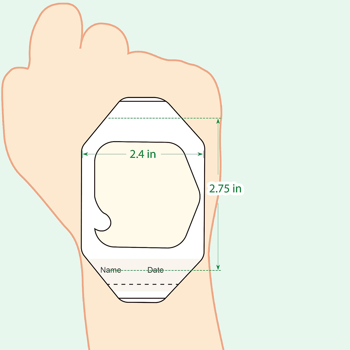 LotFancy Transparent Film Dressing, 2.37" x 2.75", 110PCS, Waterproof Wound Cover Bandage, Adhesive Tape Pads for Tattoo Aftercare, IV Catheters, Post-Surgical, Medical Appliance