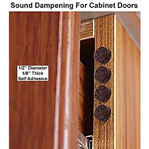 888 Corp Black Self Adhesive Felt Bumpers 1/2" Diameter and 1/8" Thick (48 Pack), Round