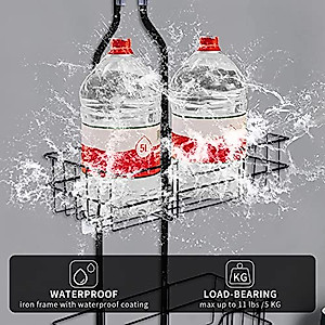 INSEAM Shower Caddy Bathroom Hanging Shower Caddy Over Shower Head, Shower Rack Rustproof with Hooks for Towels, Shampoo, Conditioner and Soap