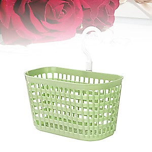 DOITOOL Shower sponge holder Caddy Basket Hanging Shower Caddy Plastic Shower Tote Bathroom Storage Organizer for Shampoo Conditioner Cosmetics Bath Toy Hair Supplies soap holder Green sink candy