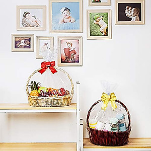 LazyMe Extra Large Jumbo Shrink Wrap Bags Cellophane Bags for Easter Baskets - 37 x 45 Inch Premium Quality Bags (5 pcs)