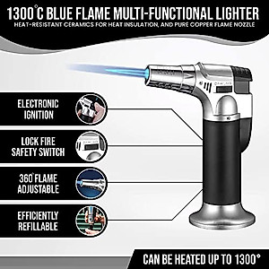 All Star Smoker Wooden Cocktail Smoker Kit with Torch - 8 Wood Chips for Smoker - Smoke Cocktail Kit - Drink Smoker for Whiskey - Bourbon Smoker Kit for Drinks - Old Fashioned Smoker Kit (No Butane)