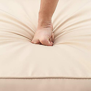 7 Pieces Patio Furniture Sets All-Weather Outdoor Sectional Sofa Manual Weaving Wicker Rattan Patio Conversation Set with Cushion and Glass Table (Beige)