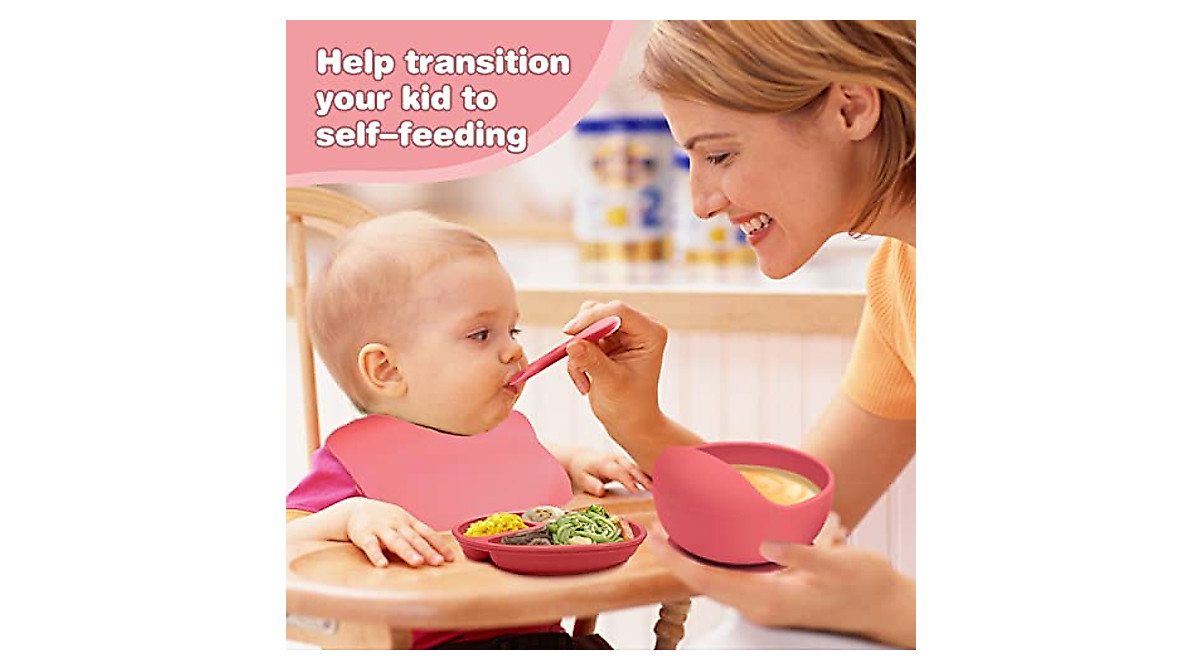 ANAVIL Baby Feeding Set - 8 Pack Silicone Feeding Supplies