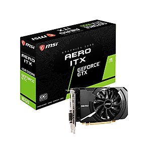 MSI Gaming GeForce GTX 1650 128-Bit HDMI/DP/DVI 4GB GDRR6 HDCP Support DirectX 12 VR Ready OC ITX Graphics Card (GTX 1650 D6 AERO ITX OC)